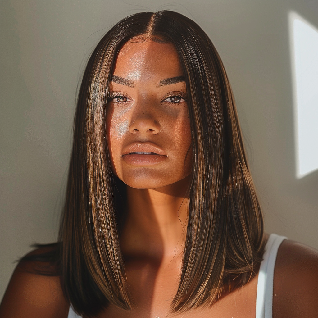 Koko - dark brown & caramel mix lob wig – Switch Up Style